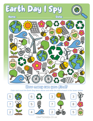 Earth Day I Spy Printable (FREE PDF) - Crafts on Sea