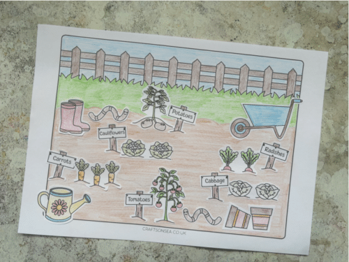 Vegetable Garden Craft Printable (Cut and Paste Activity for Kids ...