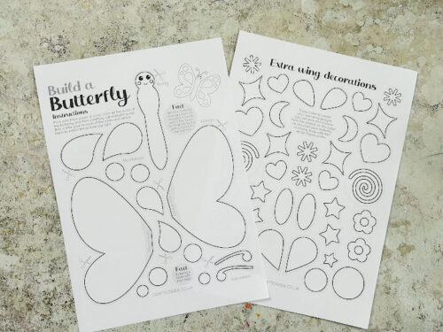 Build a Butterfly Printable: FREE Cut and Paste Craft - Crafts on Sea
