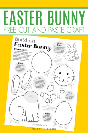 Build an Easter Bunny Craft (FREE Cut and Paste Printable) - Crafts on Sea