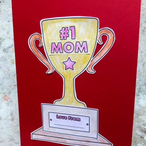 Free Printable Mother’s Day Trophy Craft (Best Mom Award PDF) - Crafts ...