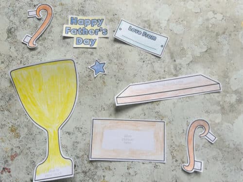 Father’s Day Trophy Printable (FREE Cut and Paste Craft) - Crafts on Sea