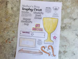 Free Printable Mother’s Day Trophy Craft (Best Mom Award PDF) - Crafts ...