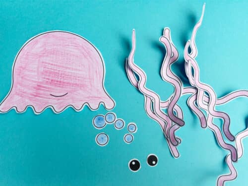 Build A Jellyfish Craft (FREE Cut and Paste Printable) - Crafts on Sea