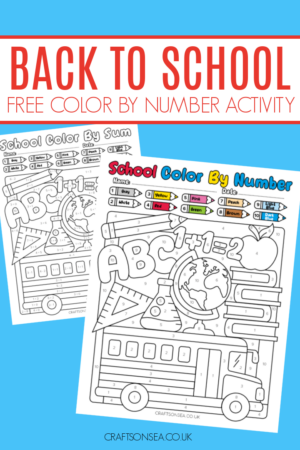 Back To School Color By Number (FREE Printable) - Crafts on Sea