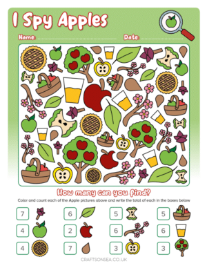 Apple I Spy (FREE Printable Activity) - Crafts on Sea