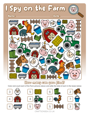 Farm I Spy (FREE Printable Activity) - Crafts on Sea