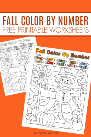 Fall Color By Number (FREE Printable) - Crafts on Sea