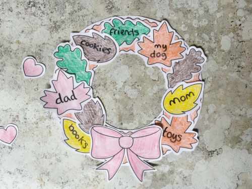 Thankful Wreath Craft (FREE Printable Thanksgiving Activity) - Crafts ...
