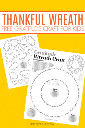 Thankful Wreath Craft (FREE Printable Thanksgiving Activity) - Crafts ...