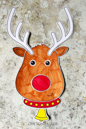 Reindeer Printable Craft: FREE Cut and Paste Activity - Crafts on Sea