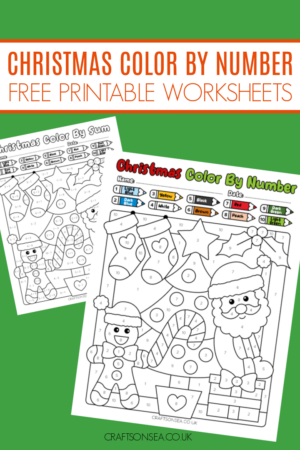 Christmas Color By Number Printables (Free PDF) - Crafts on Sea