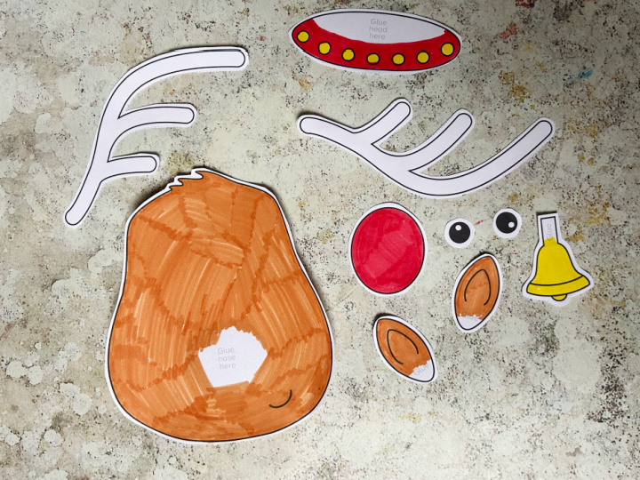 Reindeer Printable Craft: FREE Cut and Paste Activity - Crafts on Sea