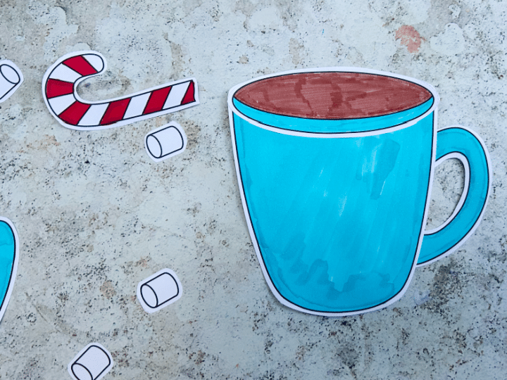 Printable Cut and Paste Hot Chocolate Craft (FREE PDF) - Crafts on Sea