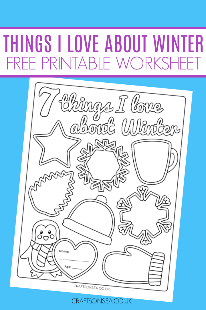 Things I Love About Winter Worksheet (Free Printable for Kids) - Crafts ...