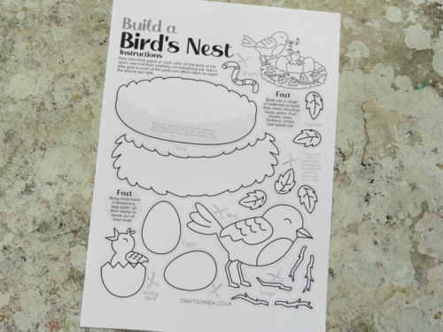 Printable Cut and Paste Birds Nest Craft (FREE PDF) - Crafts on Sea