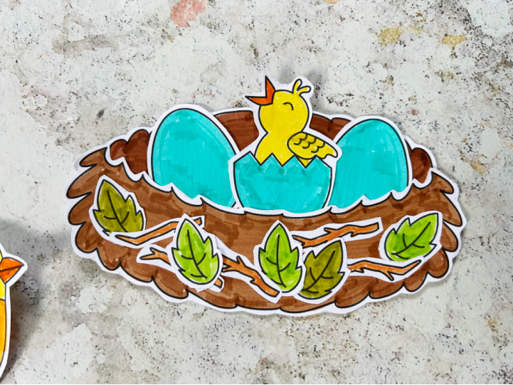 Printable Cut and Paste Birds Nest Craft (FREE PDF) - Crafts on Sea