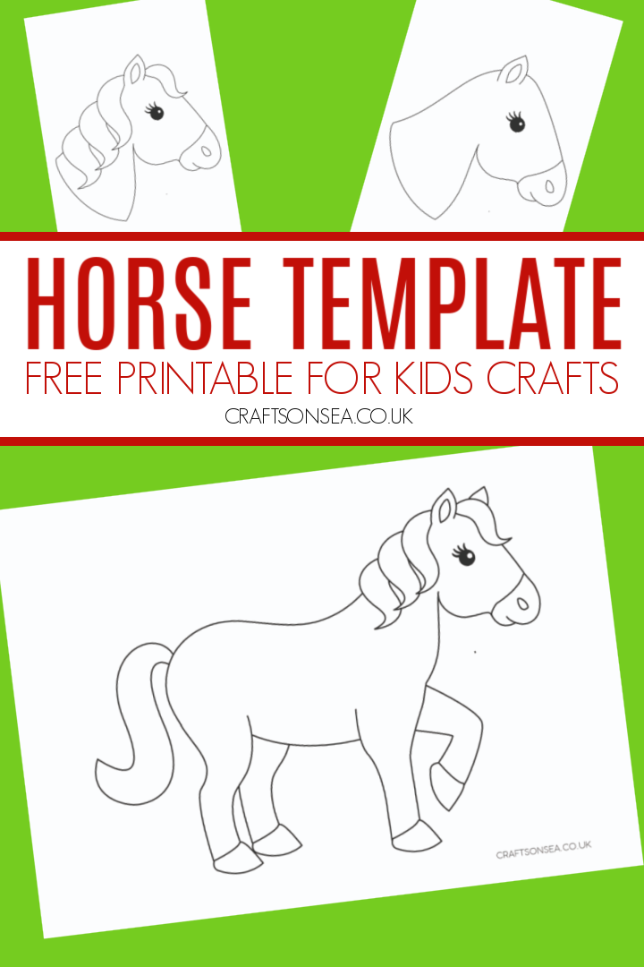Horse Template (FREE Printable PDF) - Crafts on Sea