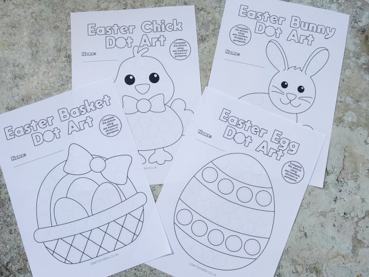 Free Easter Dot Marker Printables (Egg, Bunny, Basket and Chick PDF ...