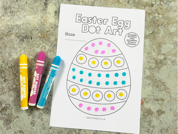 Free Easter Dot Marker Printables (Egg, Bunny, Basket and Chick PDF ...