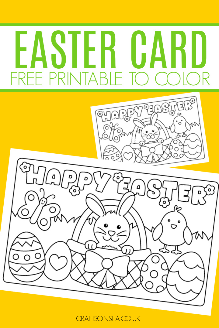 Free Printable Easter Cards to Color (Easy DIY Easter Cards for Kids ...