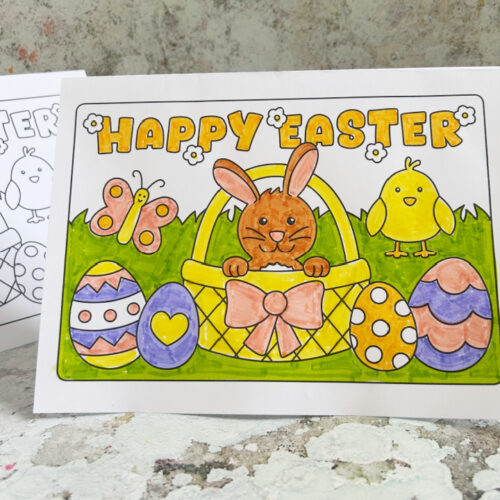 Free Printable Easter Cards to Color (Easy DIY Easter Cards for Kids ...