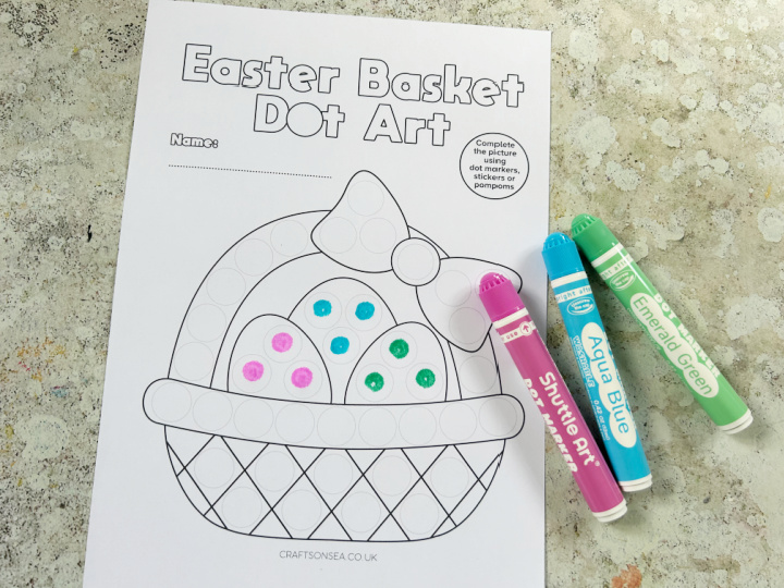 Free Easter Dot Marker Printables (Egg, Bunny, Basket and Chick PDF ...