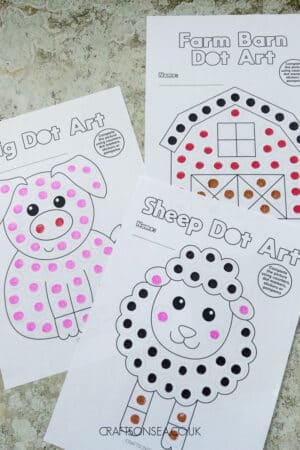 Farm Animal Dot Marker Printables (Free PDF for Kids) - Crafts on Sea