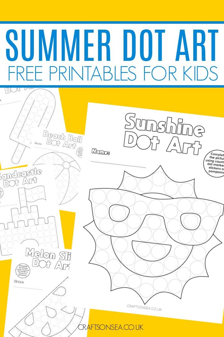 Summer Dot Marker Printables (Free PDF for Kids) - Crafts on Sea
