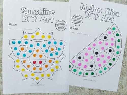 Summer Dot Marker Printables (Free PDF for Kids) - Crafts on Sea