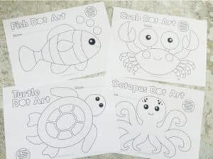 Ocean Dot Marker Printables (Free Printables for Kids) - Crafts on Sea