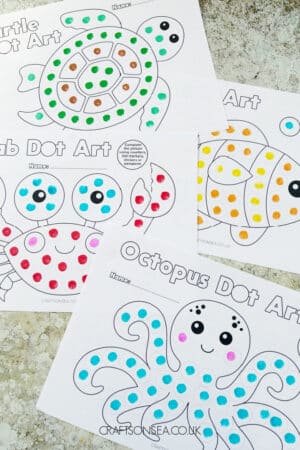 Ocean Dot Marker Printables (Free Printables for Kids) - Crafts on Sea